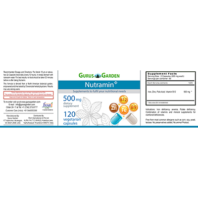Nutramin - Natural Herbal Supplement